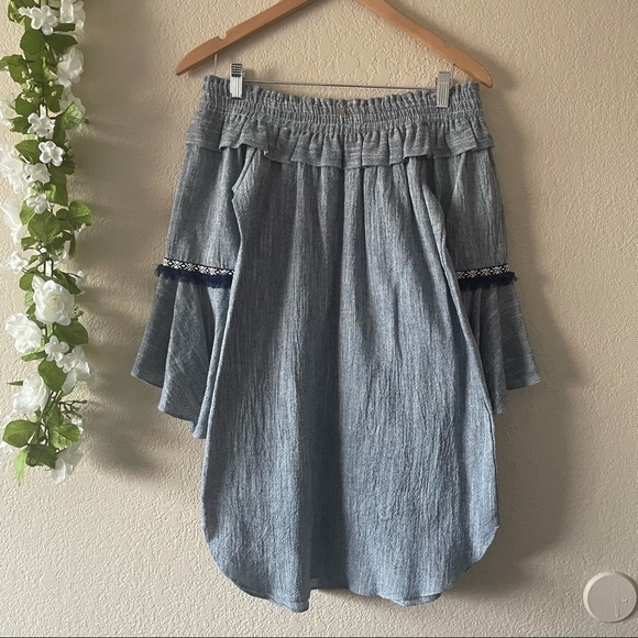 Misa Los Angeles | Dresses | Nwot Misa Vanessa Blue Cotton Chambray ...